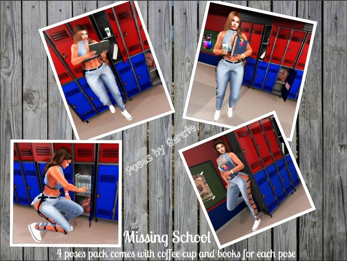 Second Life Marketplace - Poses by Garcia - Missing School pose pack